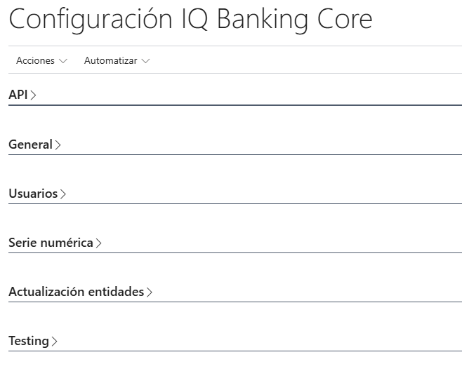 Configuración IQ Banking Core - InnoQubit Docs