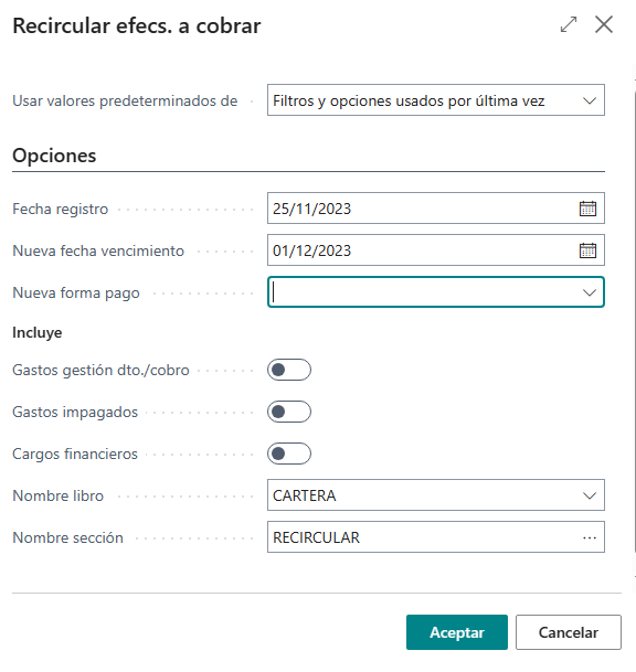 Recirculación de un débito en una remesa cerrada - InnoQubit Docs