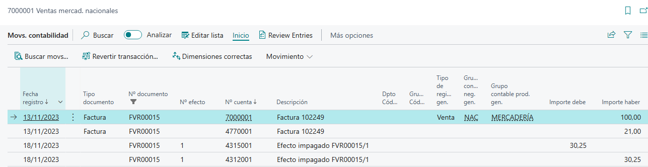 Impago de un débito en una remesa registrada - InnoQubit Docs