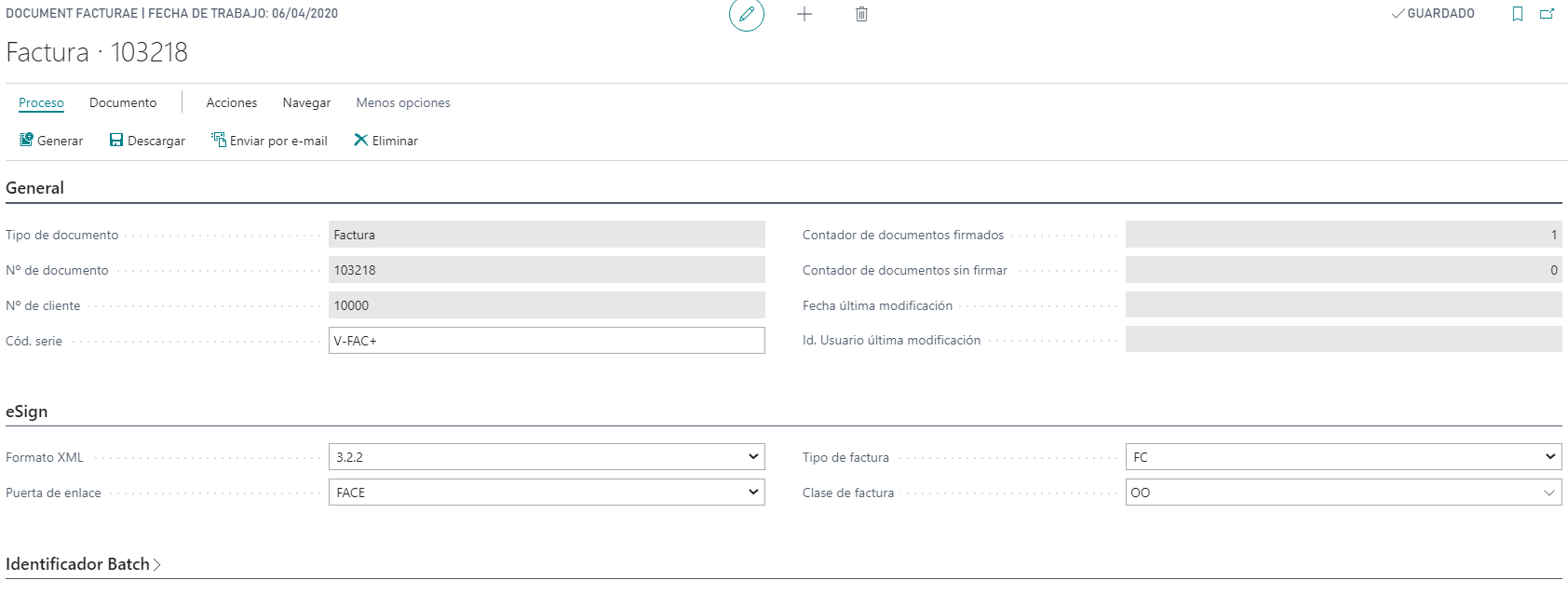 Creación de un documento Facturae desde una factura de venta - InnoQubit Docs
