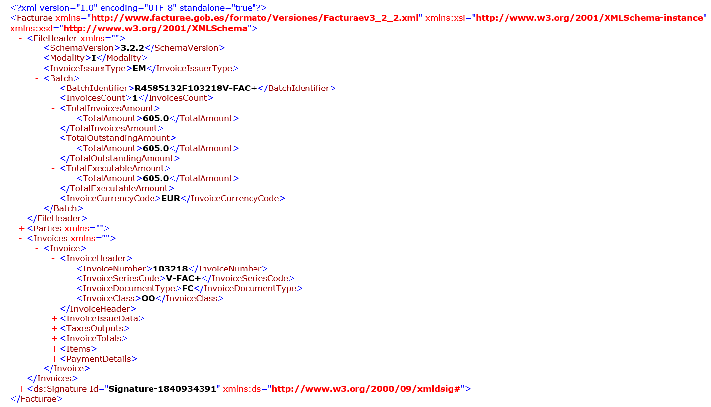 Creación de un documento Facturae desde una factura de venta - InnoQubit Docs