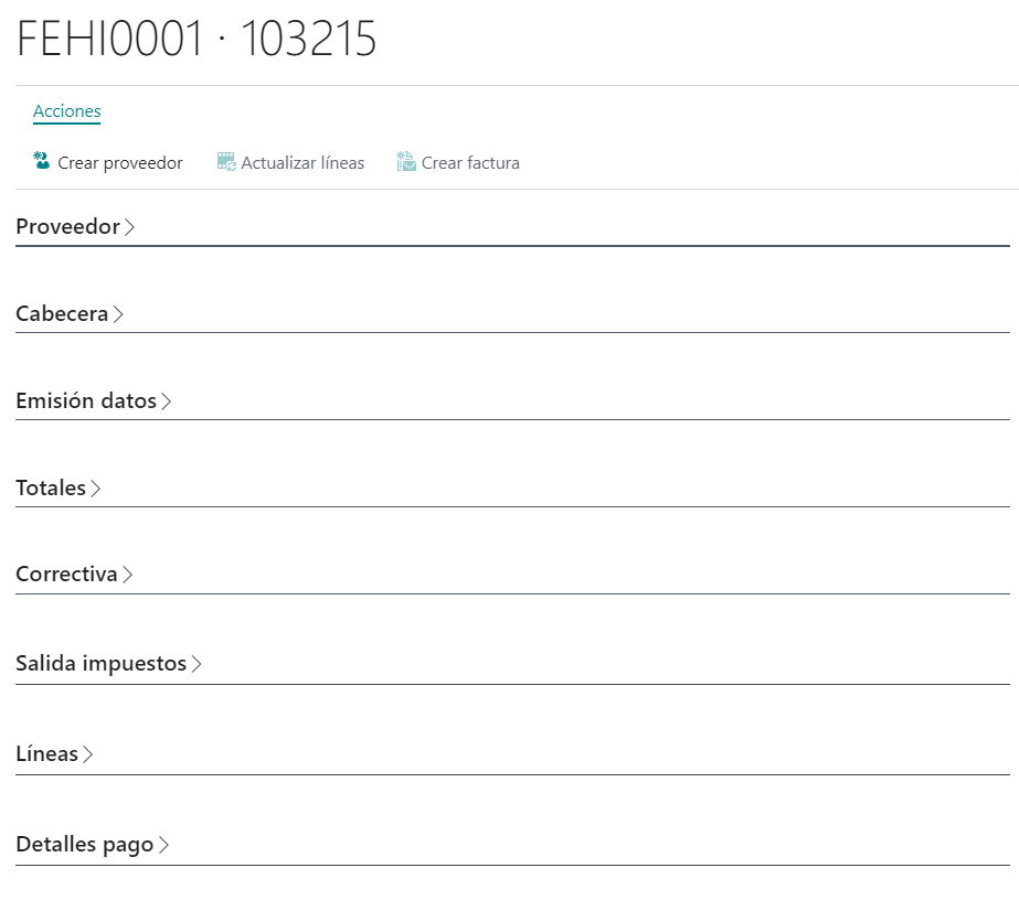 Importación de un documento Facturae a partir de un archivo xml - InnoQubit Docs