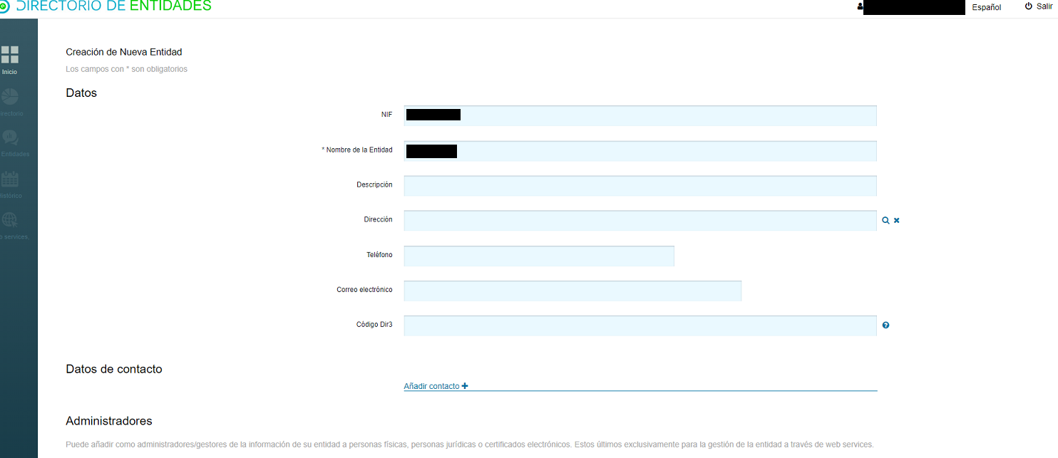 Registro en la plataforma FaceB2B - InnoQubit Docs