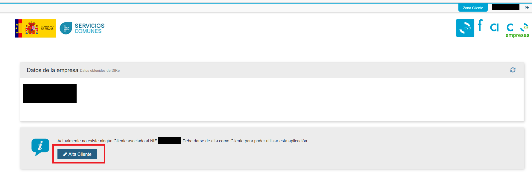 Registro en la plataforma FaceB2B - InnoQubit Docs