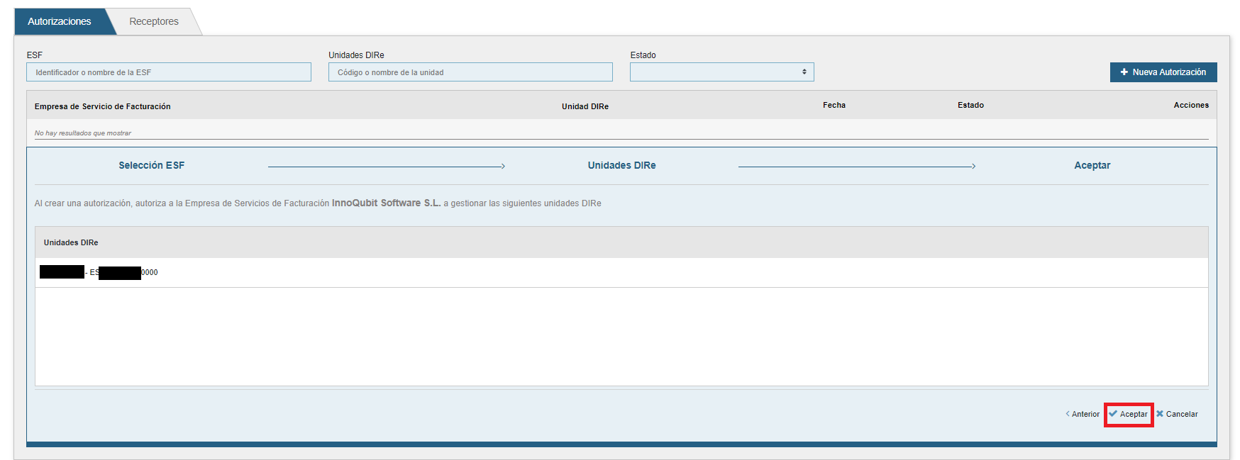 Registro en la plataforma FaceB2B - InnoQubit Docs