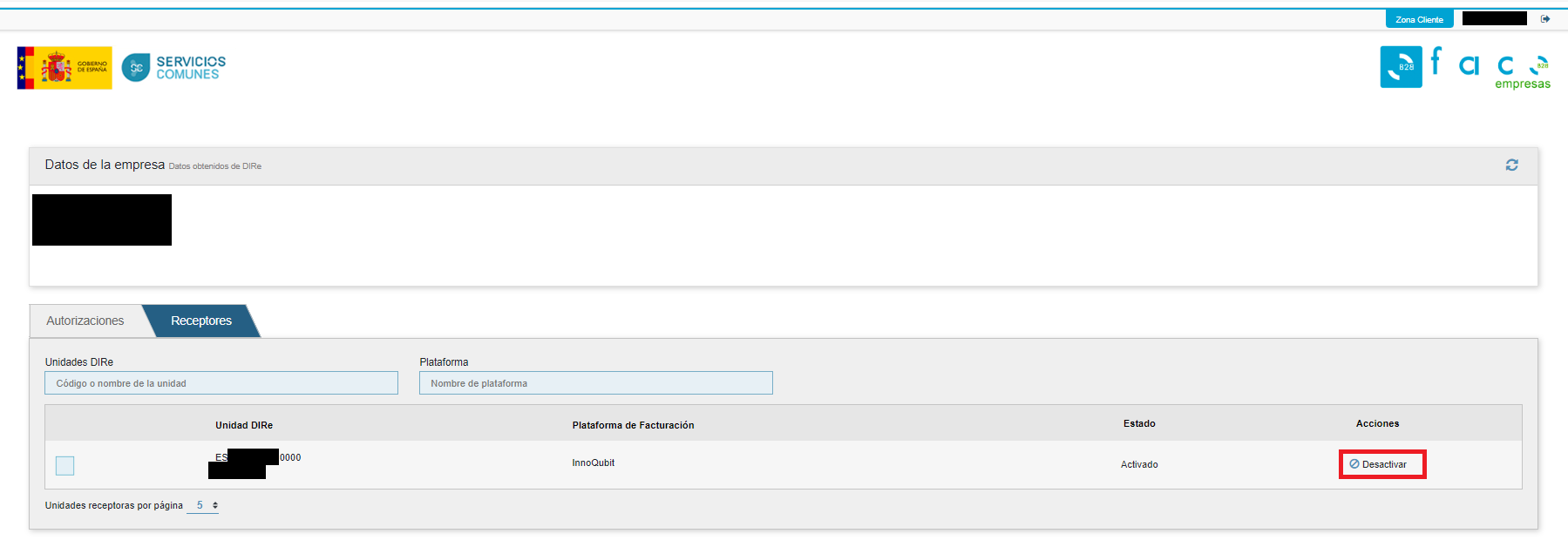 Registro en la plataforma FaceB2B - InnoQubit Docs
