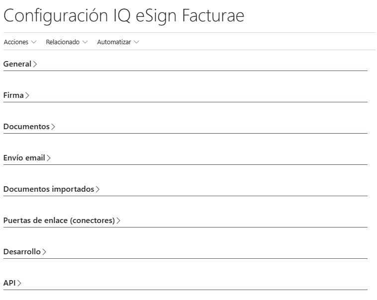 Configuración IQ eSign Facturae - InnoQubit Docs