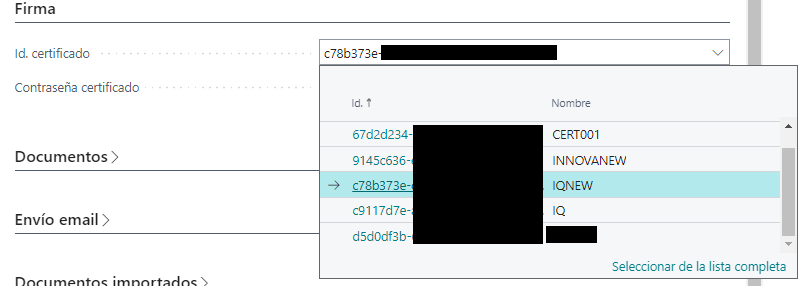 Configuración IQ eSign Facturae - InnoQubit Docs