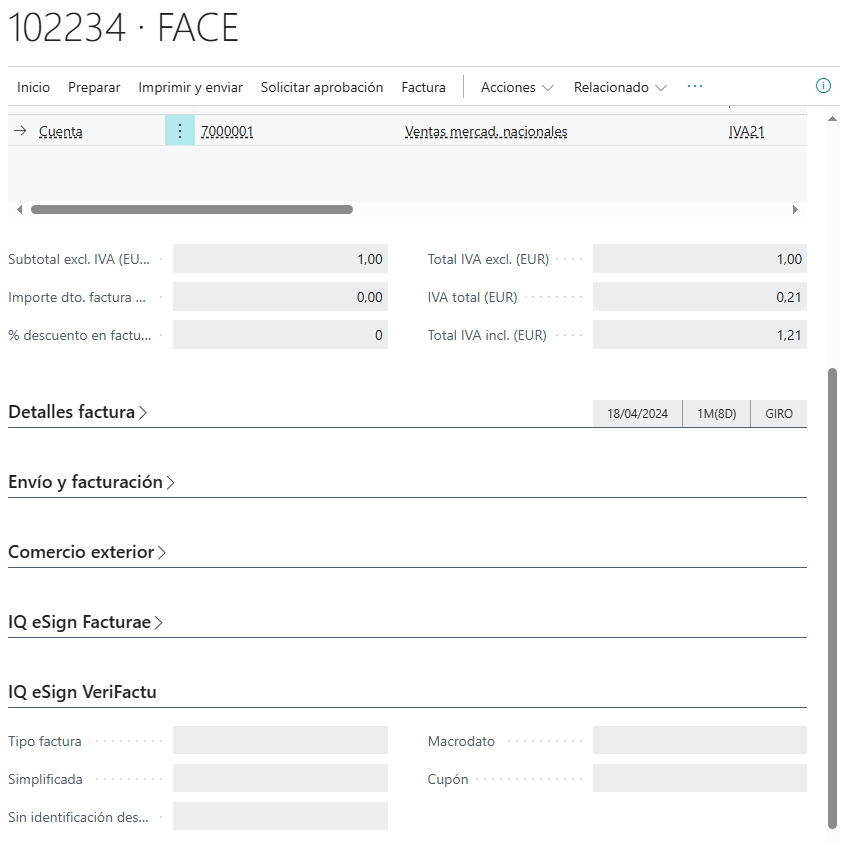 Creación de un documento VeriFactu desde una factura de venta - InnoQubit Docs