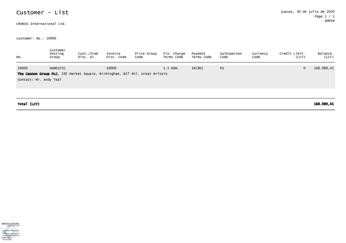 Creación de informe para generar documentos pdf firmados - InnoQubit Docs